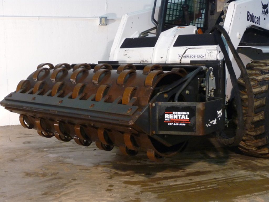 48" Bobcat Padded Drum Vibratory Roller Attachment - Henning Rental